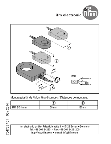 IFM I7R217 Inductive ring sensor Installationsanleitung | Manualzz