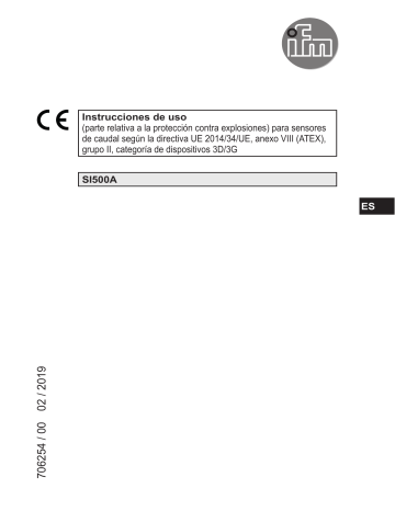 IFM SI500A Flow monitor Instrucciones de operación | Manualzz