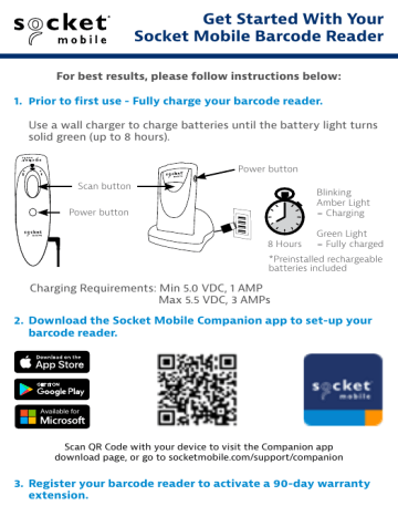 Socket Mobile SocketScan S740 Get Started Guide | Manualzz