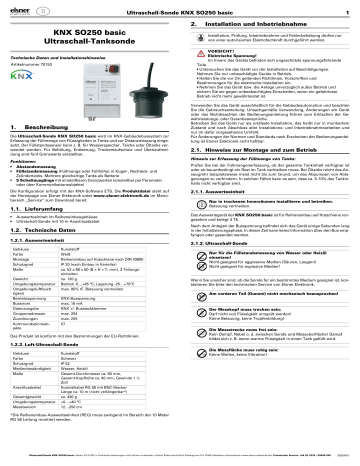 Elsner KNX SO250 basic Datenblatt | Manualzz
