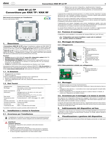 Elsner KNX RF LC-TP Manuale utente | Manualzz