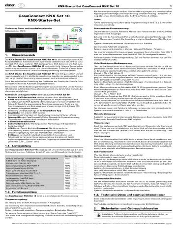 Elsner CasaConnect KNX Set 10 Datenblatt | Manualzz