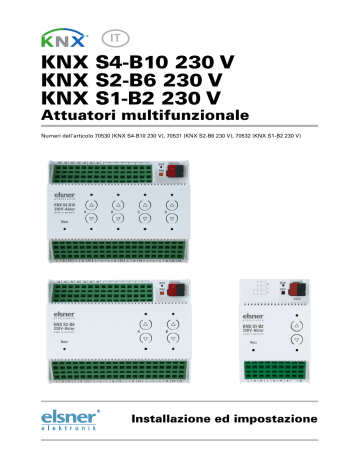 Elsner KNX S4-B10, KNX S2-B6, KNX S1-B2 230 V e Manuale utente | Manualzz