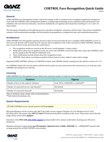 Ganz CORTROL Quick Start Guide | Manualzz