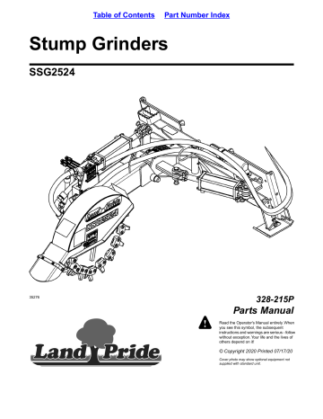 Land Pride SSG25 Series Stump Grinders Manual | Manualzz