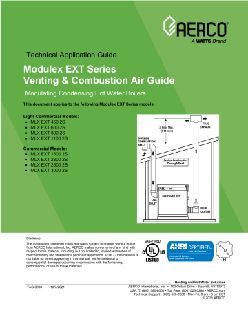 AERCO Modulex EXT Condensing Guide | Manualzz