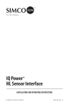 Simco IQ Easy Modular Sensor Owner's Manual | Manualzz